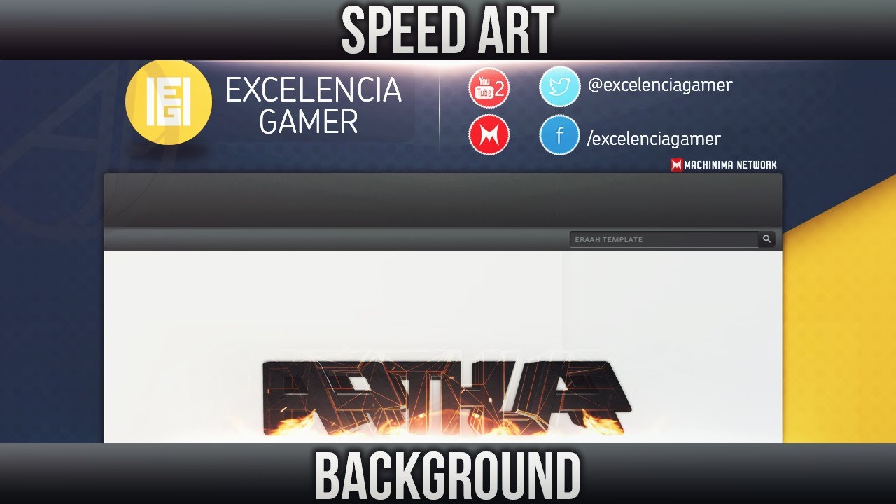 SpeedArt - BackGround ExcelenciaGamer - YouTube