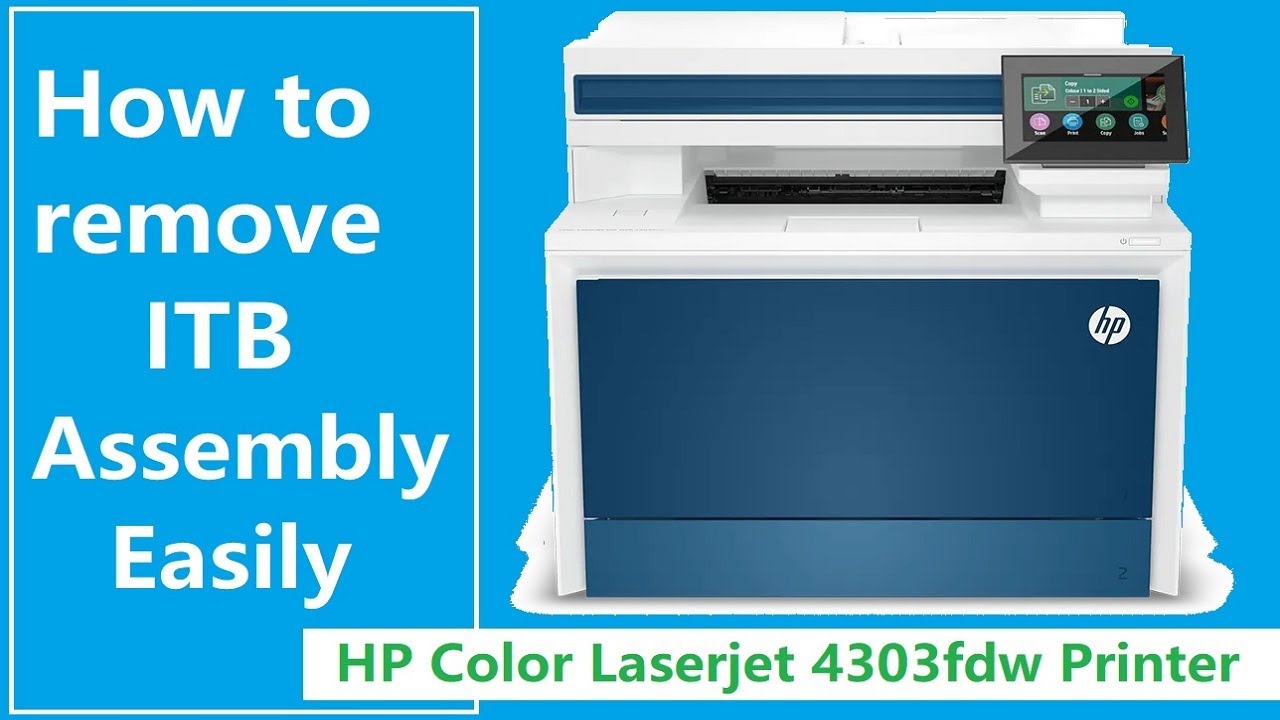 Remove ITB Belt in HP Color LaserJet 4303fdw Printer. - YouTube