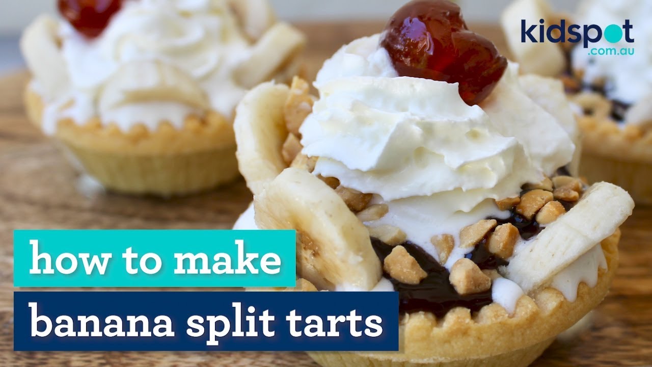 How to make banana split tarts - YouTube