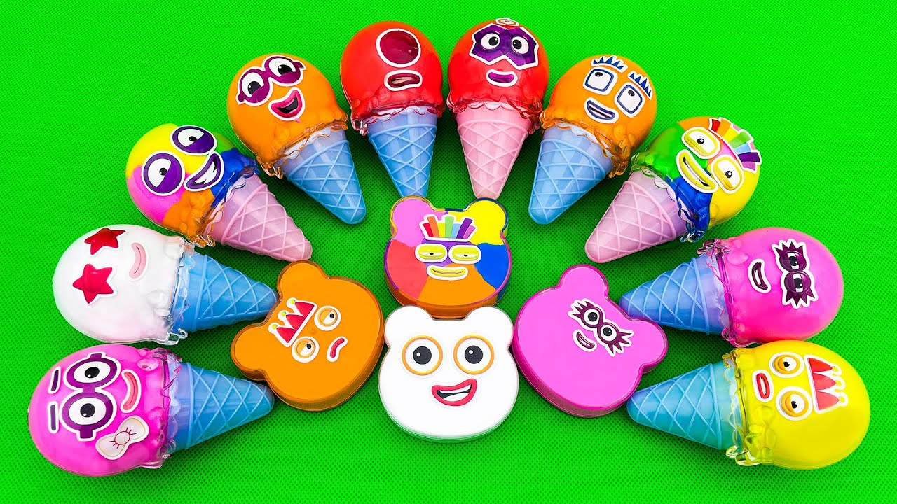 Hunting Numberblocks, Alphablocks with CLAY in Ice Cream, Teddy Bear ...