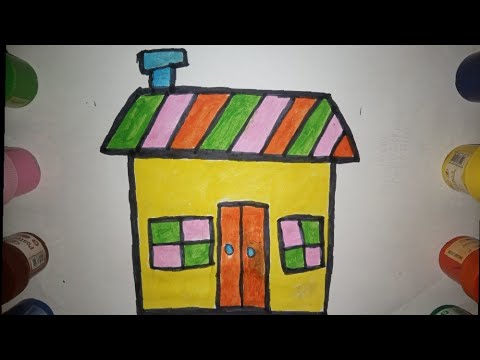 "Easy Rainbow House Drawing for Kids | Fun Art Tutorial" - YouTube