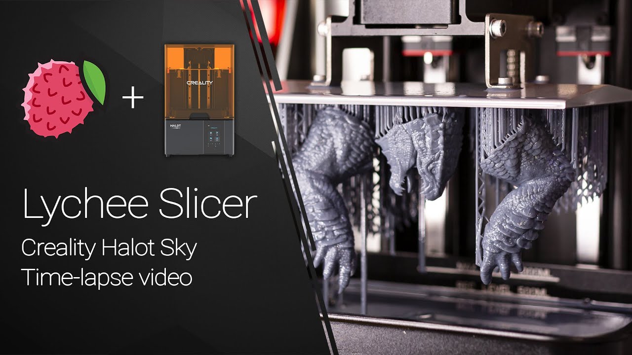 Lychee Slicer x Creality Halot Sky - Godzilla Timelapse - YouTube