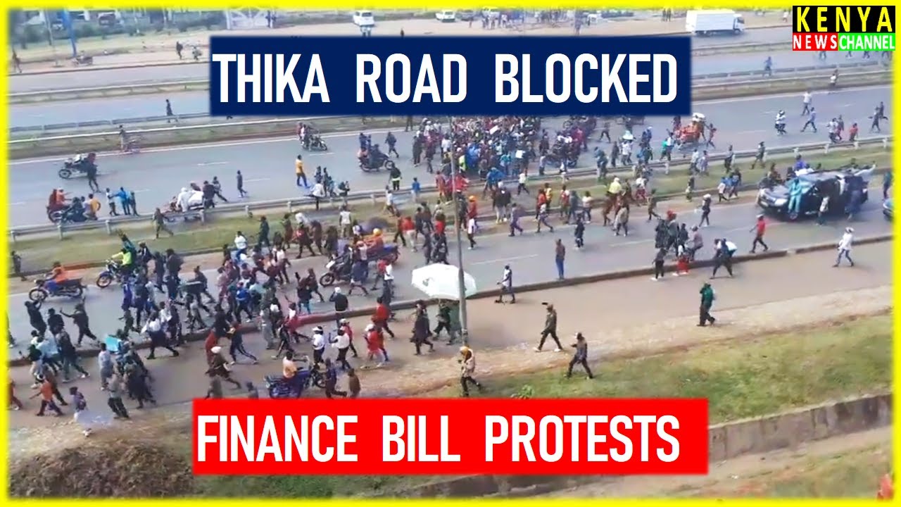 Situation in Ruiru along Thika Road in Finance Bill Protests Maandamano ...