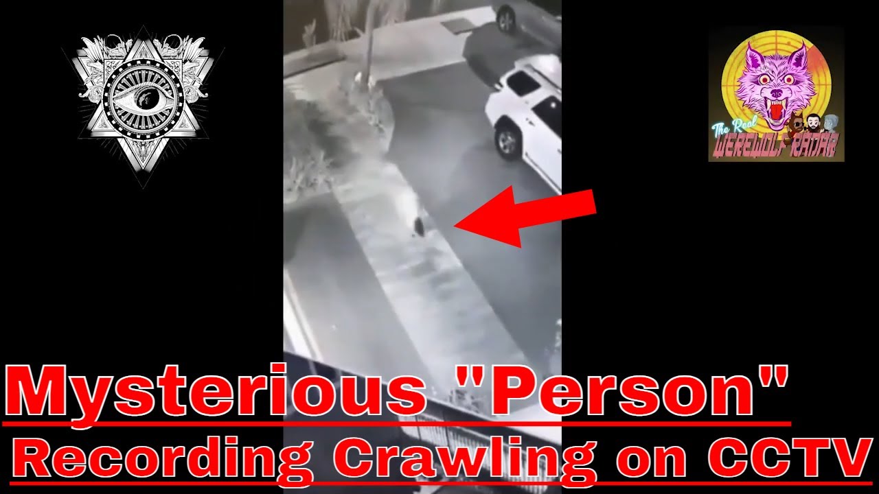 CCTV Mysterious 'person' crawling through yard - YouTube
