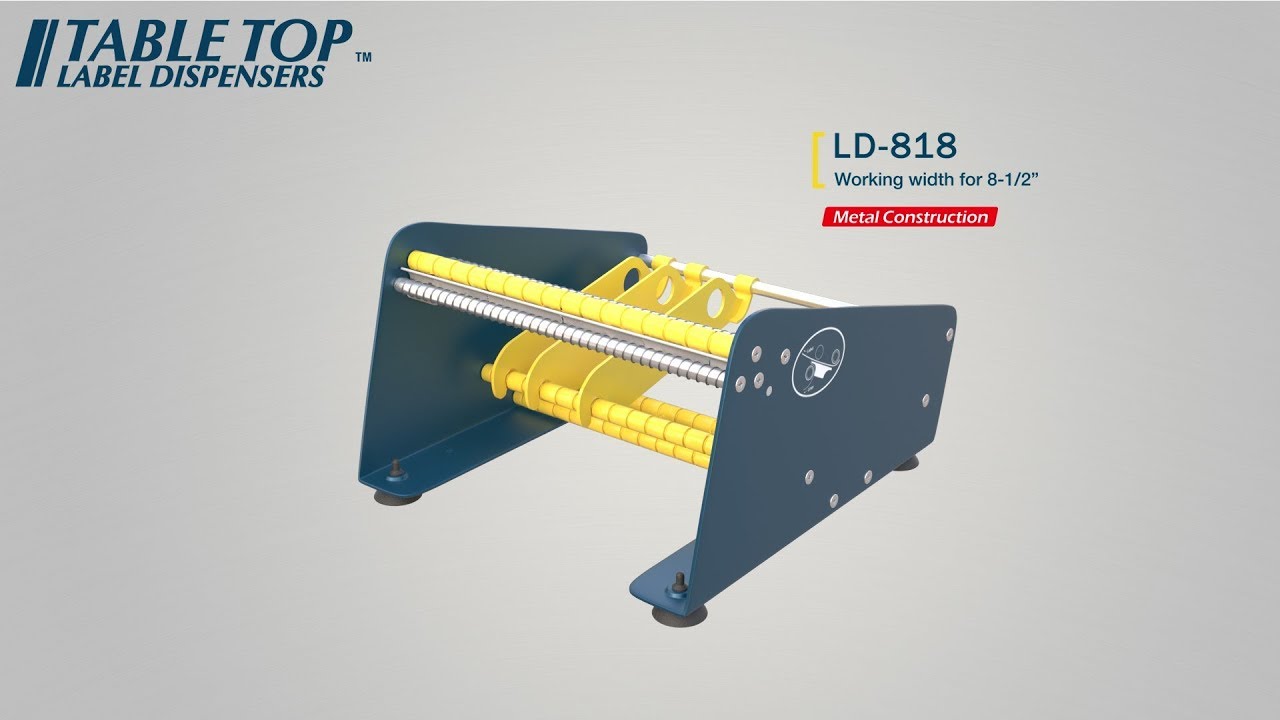 Deluxe Tabletop Label Dispenser By Excell LD-818 - YouTube
