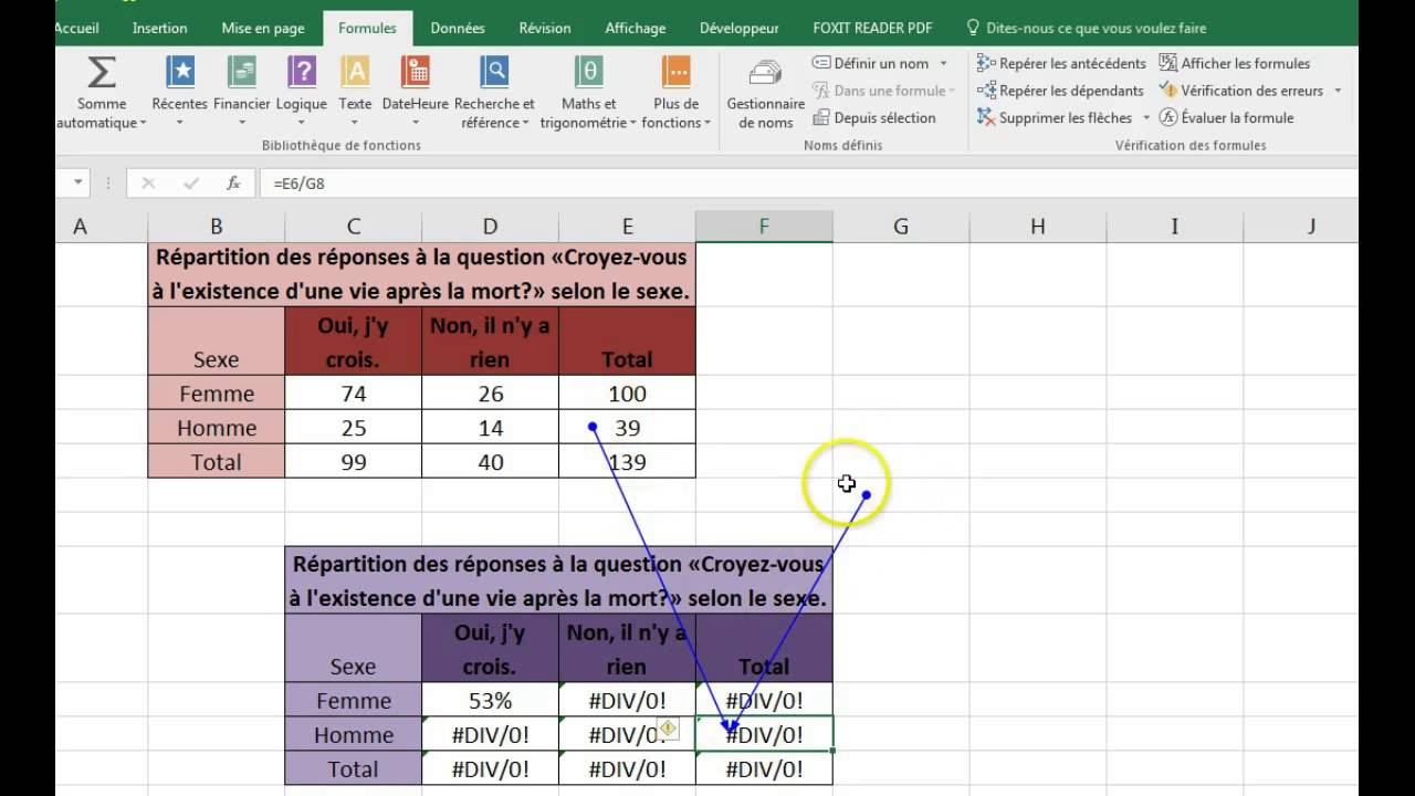 Excel 2016 [FR] Erreur #Div/0! division par zéro (exemple vidéo) - YouTube