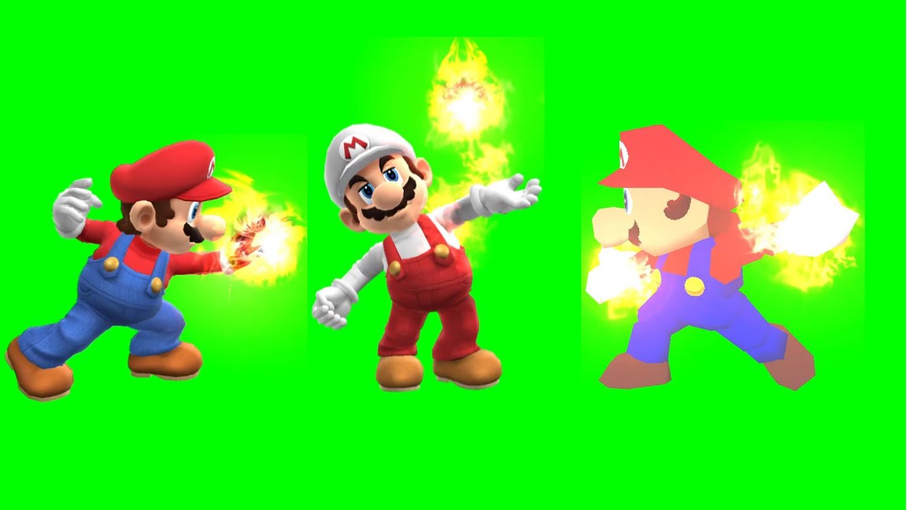 Mario Fireball Green Screen Compilation - YouTube