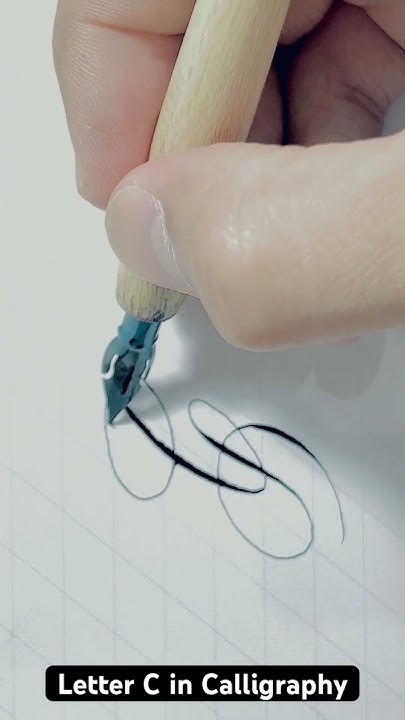 Letter C in calligraphy- Copperplate Calligraphy #caligrapghy # ...