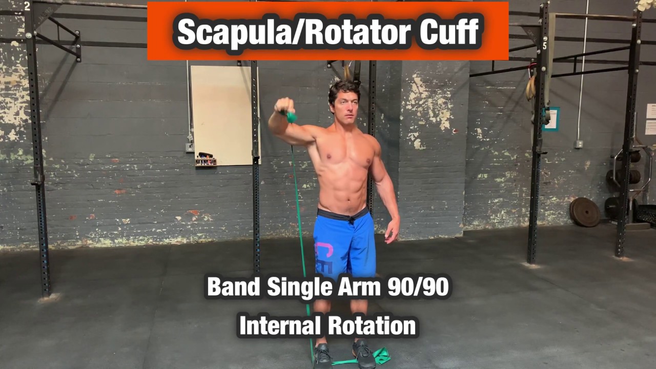 Resistance Band Single Arm 90/90 Internal Rotation - Scapula, Rotator ...