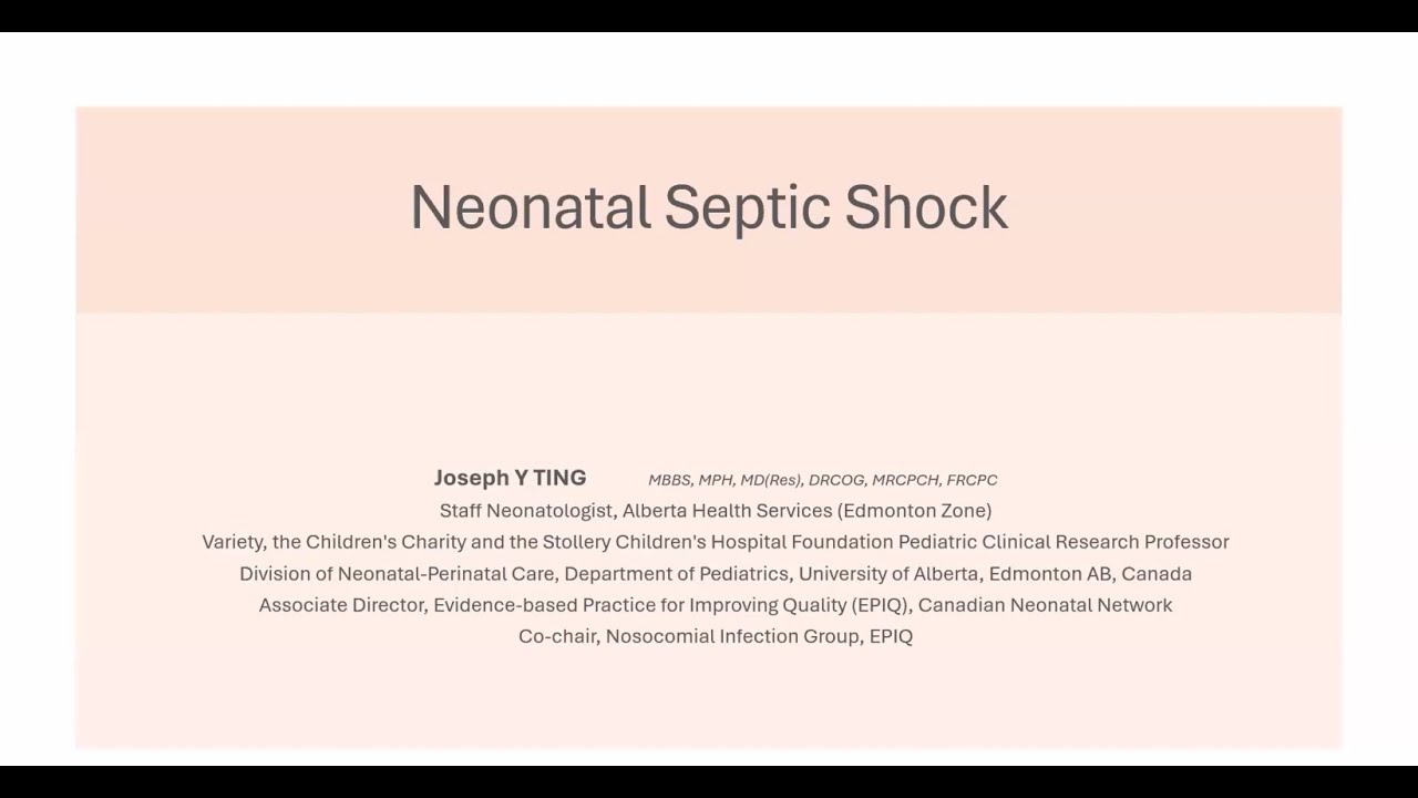 Neonatal Septic Shock - YouTube