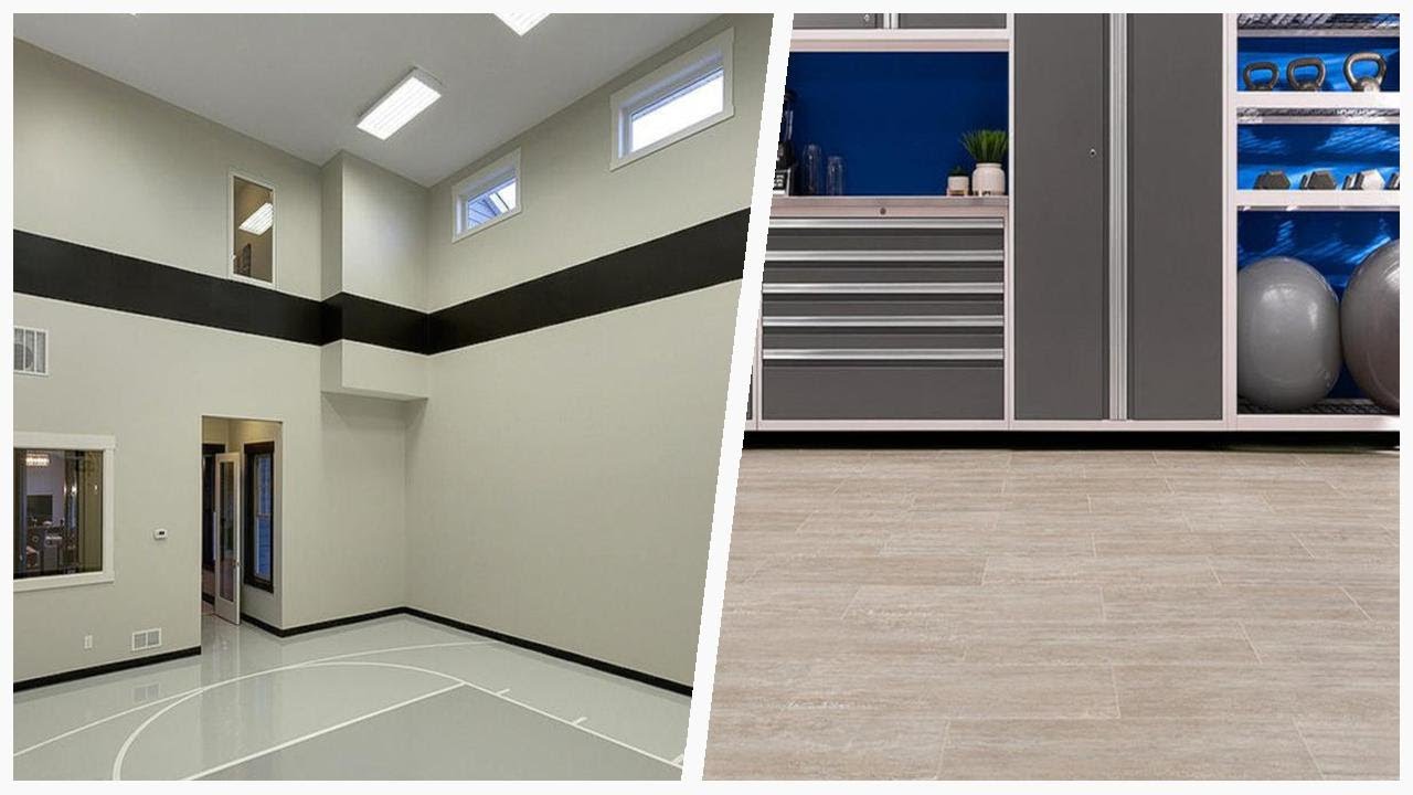 75 Beige Vinyl Floor Home Gym Design Ideas You'll Love 🔴 - YouTube