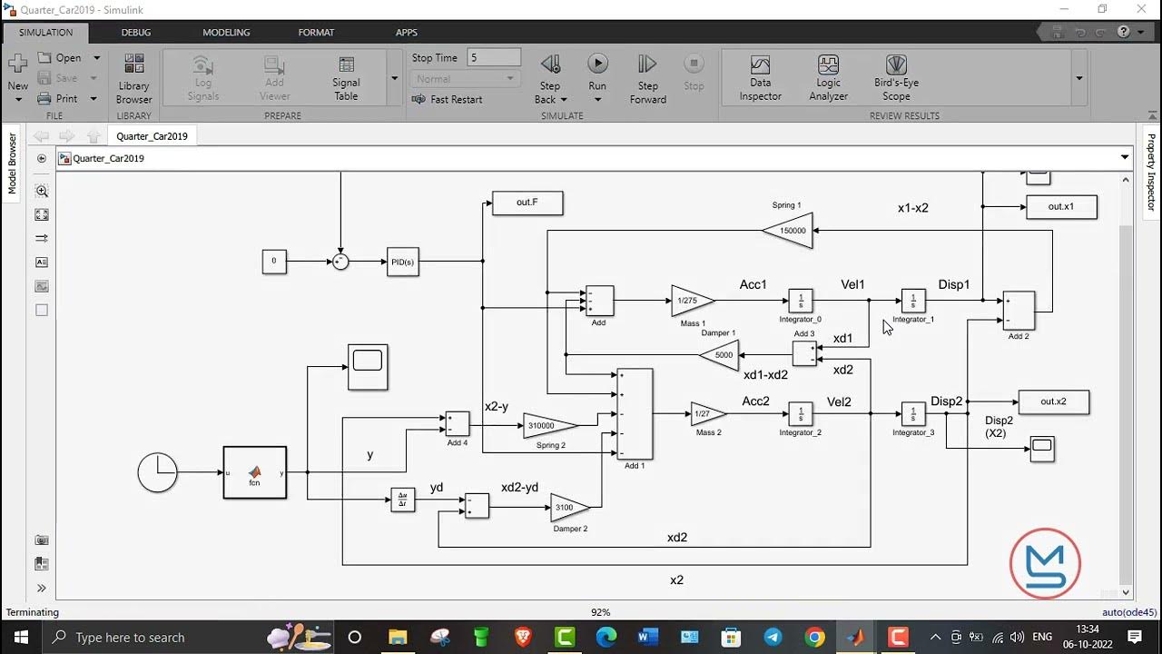Quarter Car simulation Using MATLAB | MATLAB solutions #matlab #mathworks #matlabsimulink # ...