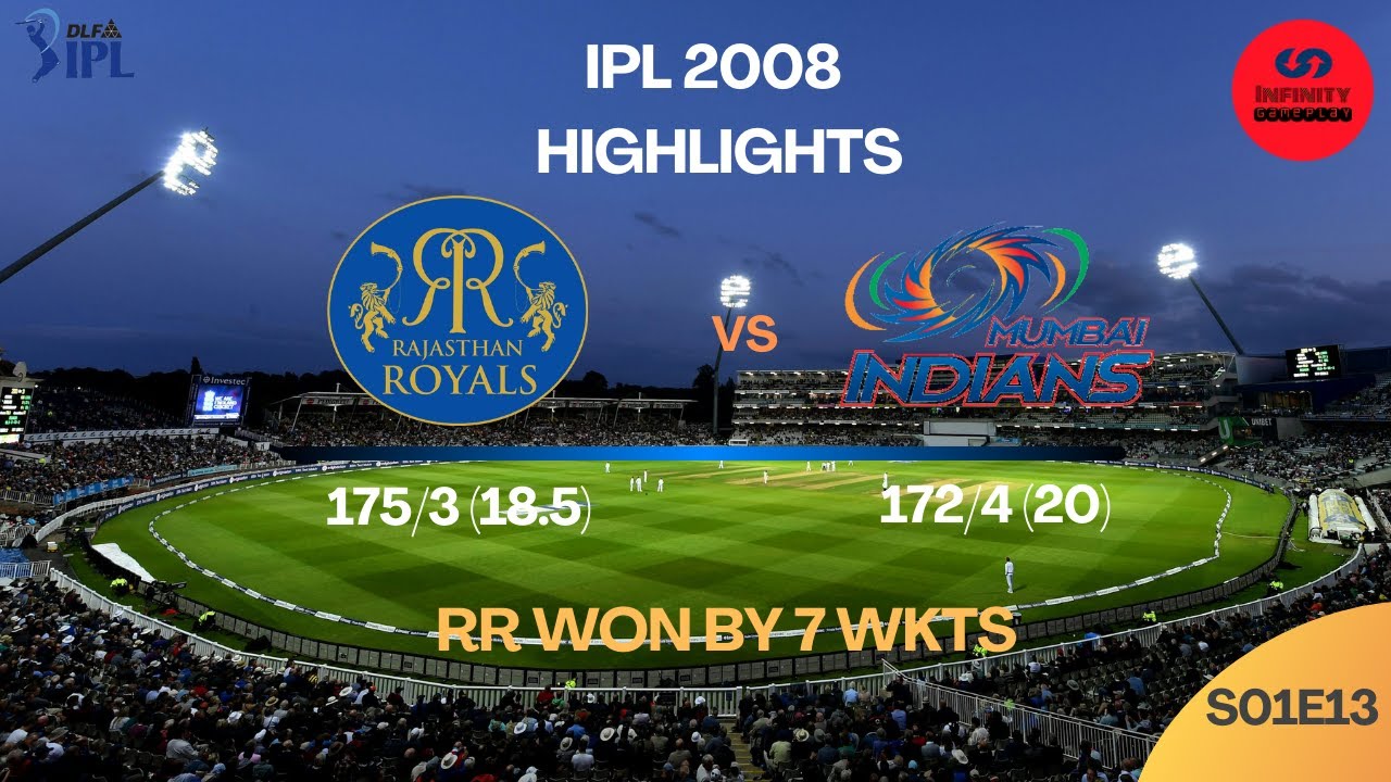 S01E13 | IPL 2008 | Rajasthan Royals vs Mumbai Indians | Highlights | # ...