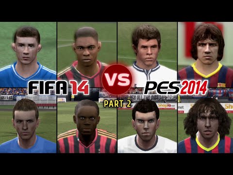 FIFA 14 vs PES 2014 Player Faces Comparison Part 2 | PS2