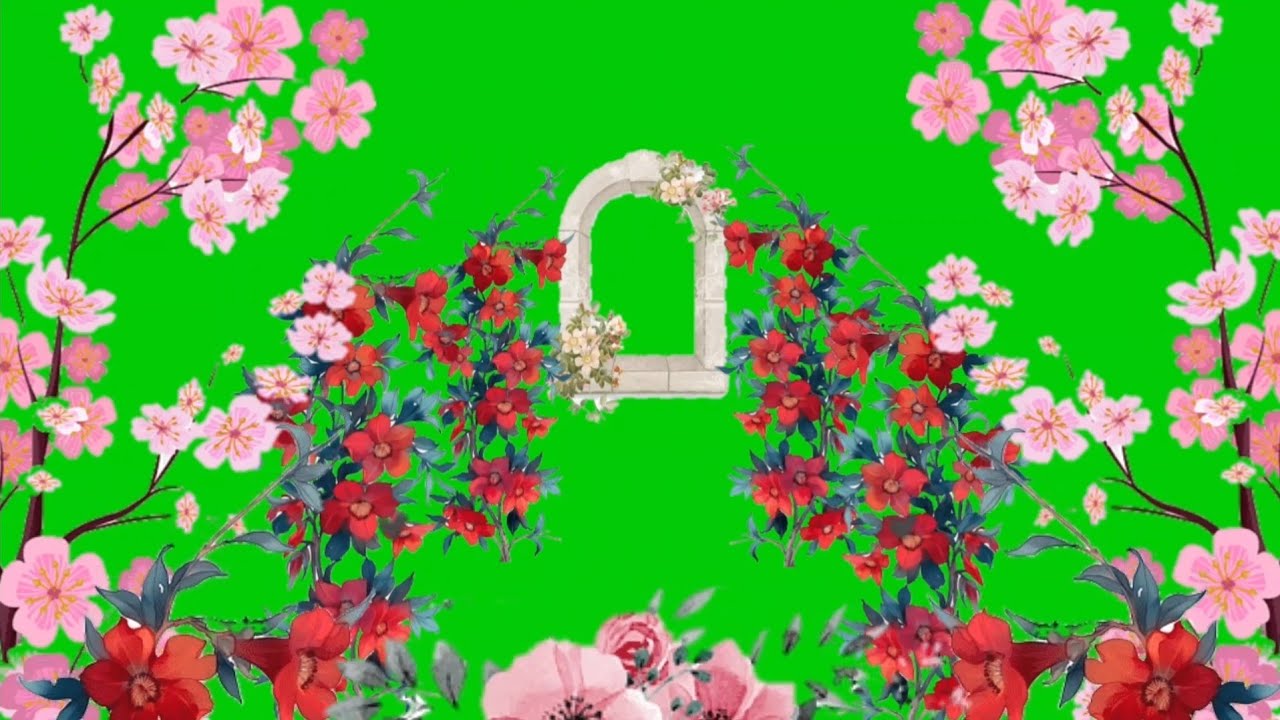 taman bunga green screen free download - YouTube