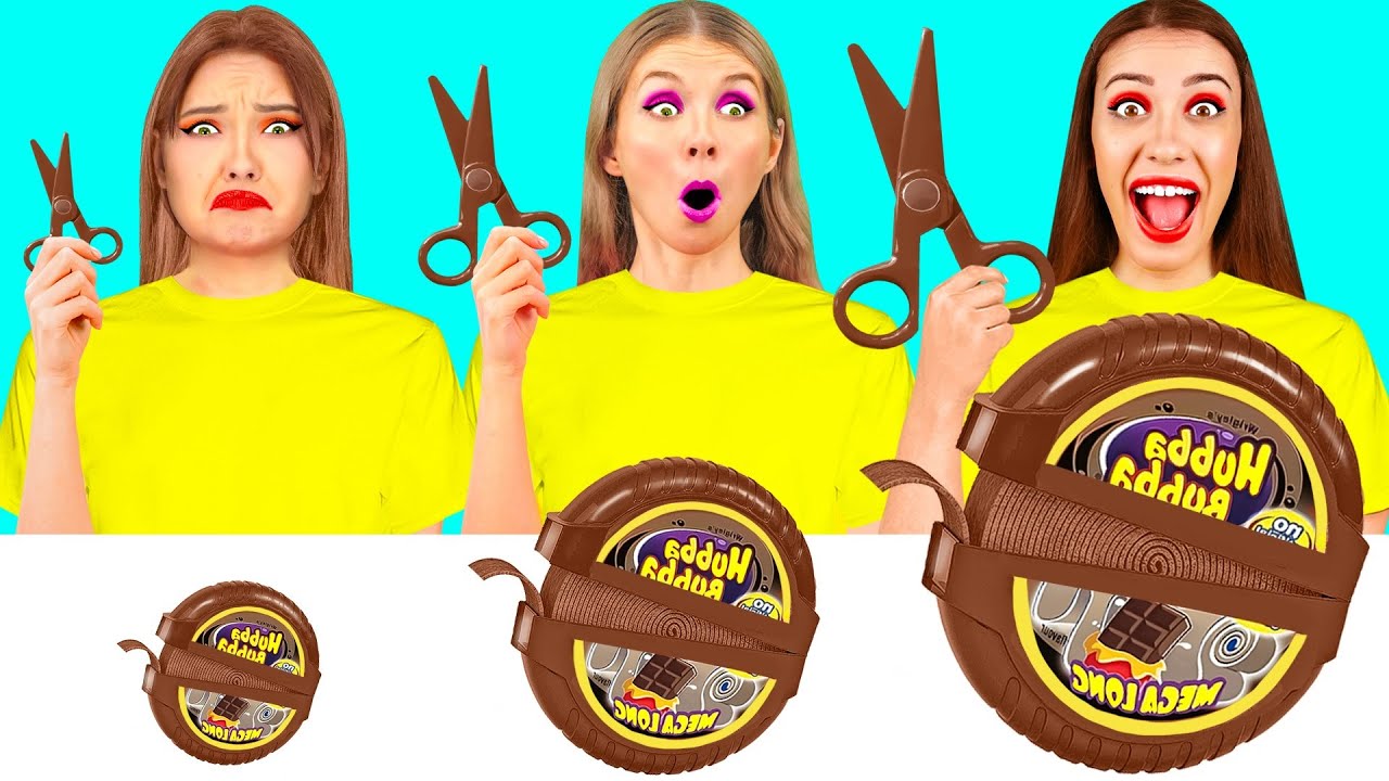 큰,중간 및 작은 접시 도전 | 재미있는 음식 조리법 Fun Challenge - YouTube