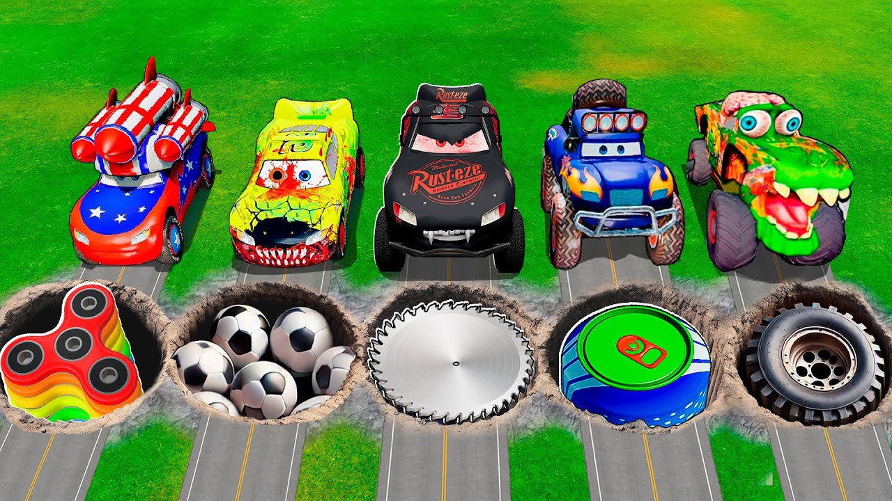 Mega Pixar Cars Pit Transform McQueen Into Mcqueen with Saw Wheels ...