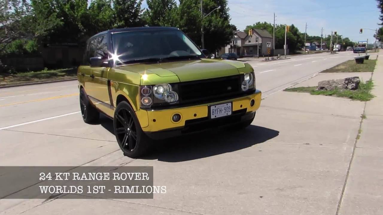 WORLDS FIRST GOLD RANGE ROVER 24 KARAT GOLD - YouTube