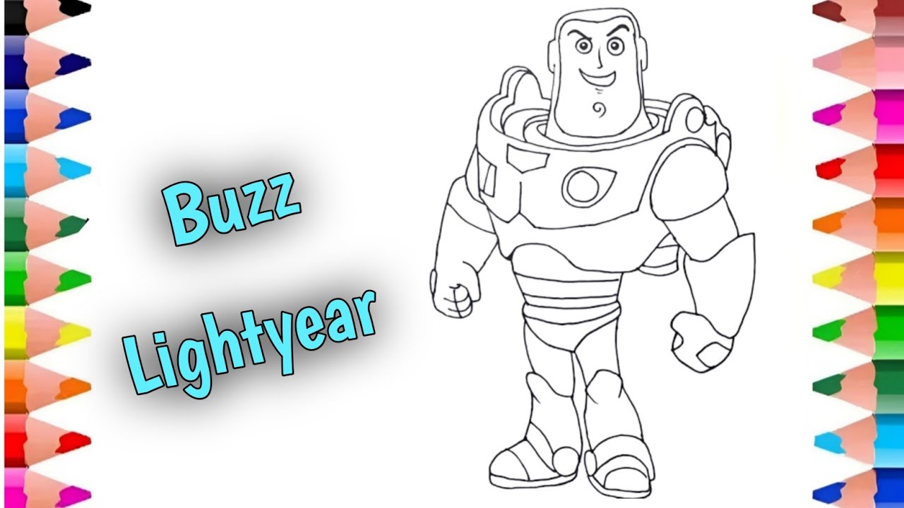 buzz Lightyear drawing | kids drawing | how to draw buzz Lightyear ...