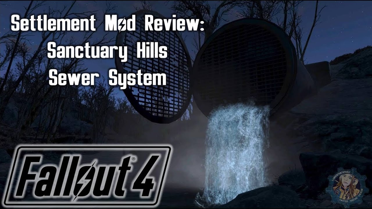 Fallout 4 Settlement Mod Review: Sanctuary Hills Sewer System - YouTube