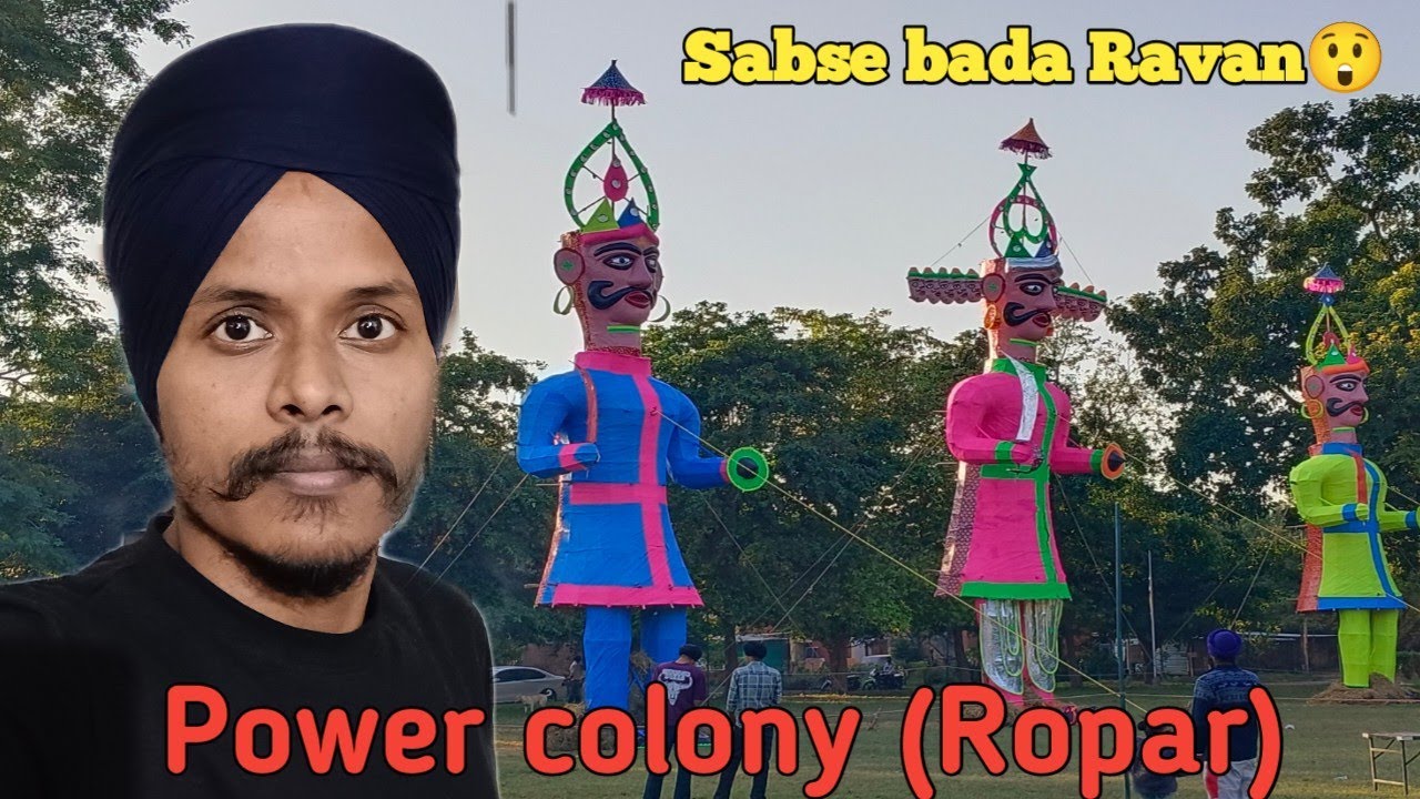 Sabse bada Ravan 😲 dussehra 2023 (power colony (Ropar) - YouTube