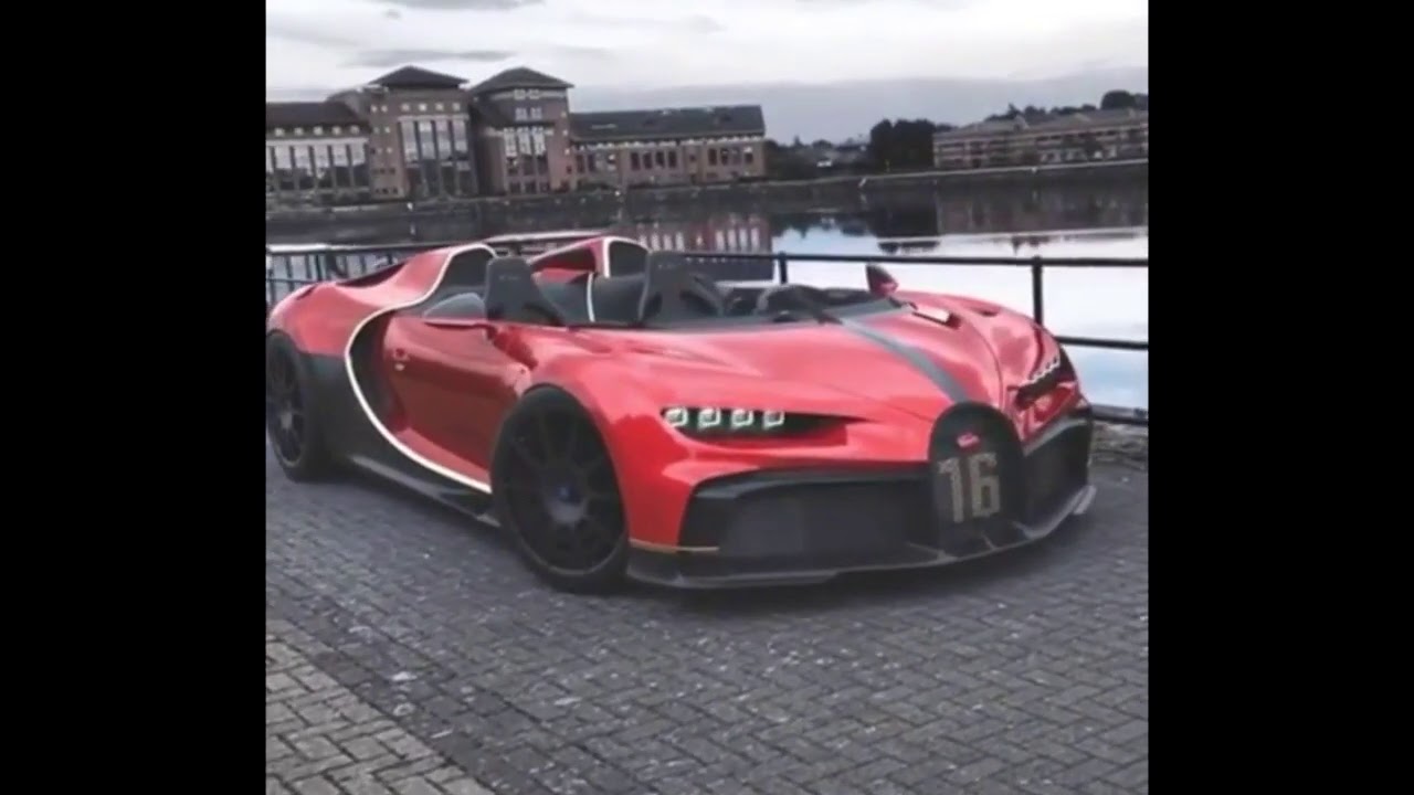 Bugatti chiron red convertible - YouTube