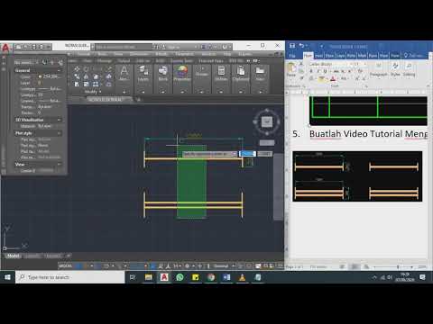 Tutorial menggambar lampu TL menggunakan Autocad - YouTube