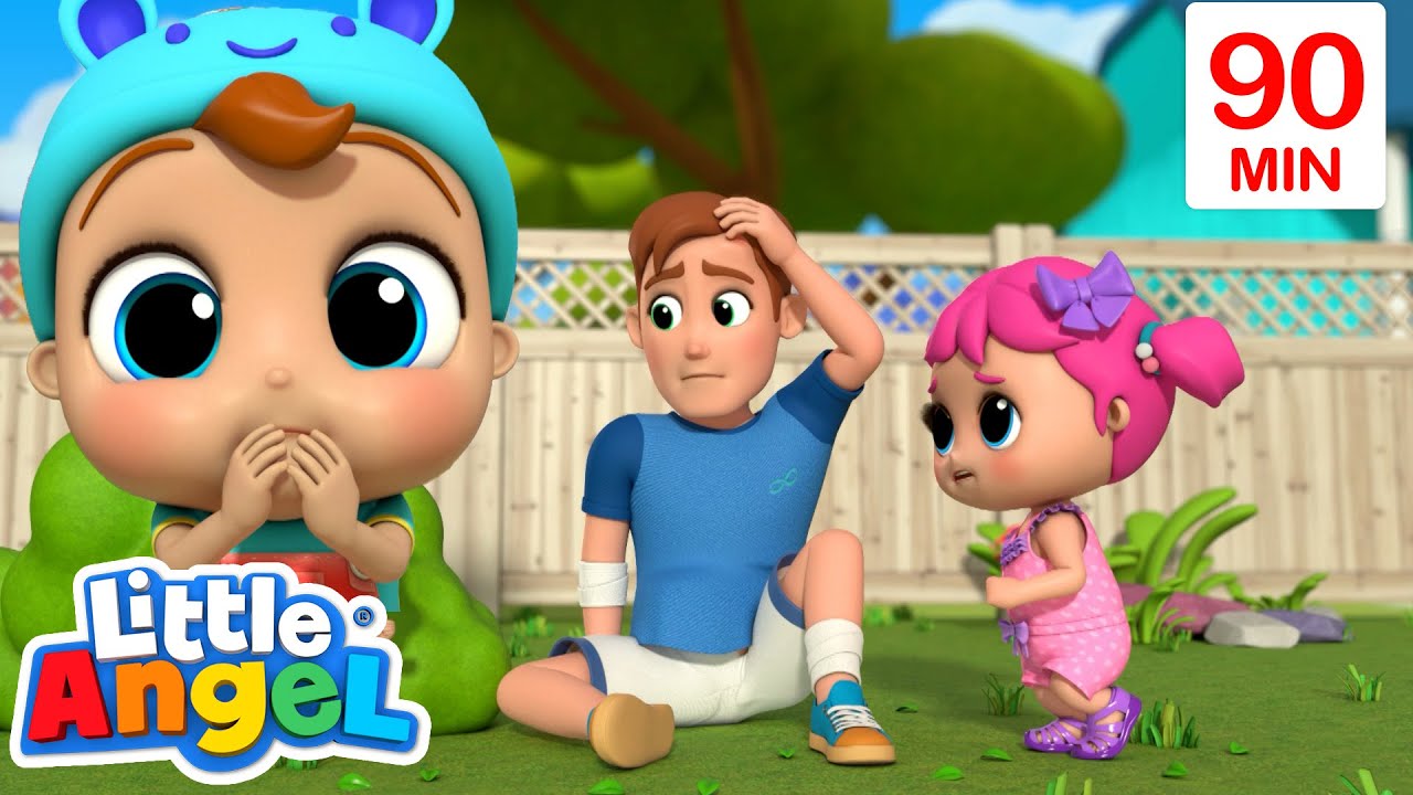 Daddy Are You Okay? | Little Angel | Kids Cartoon Show | Toddler Songs ...