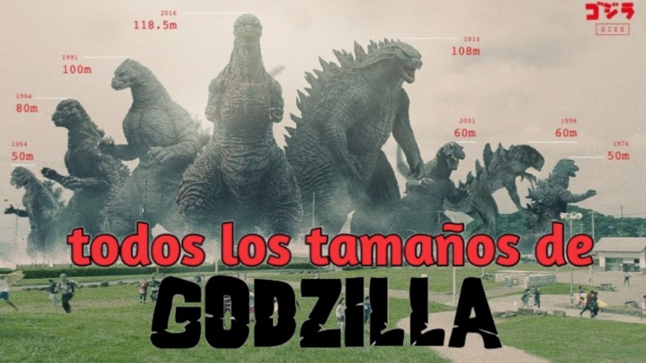 Todos los tamaños de Godzilla del más pequeño al más grande - YouTube