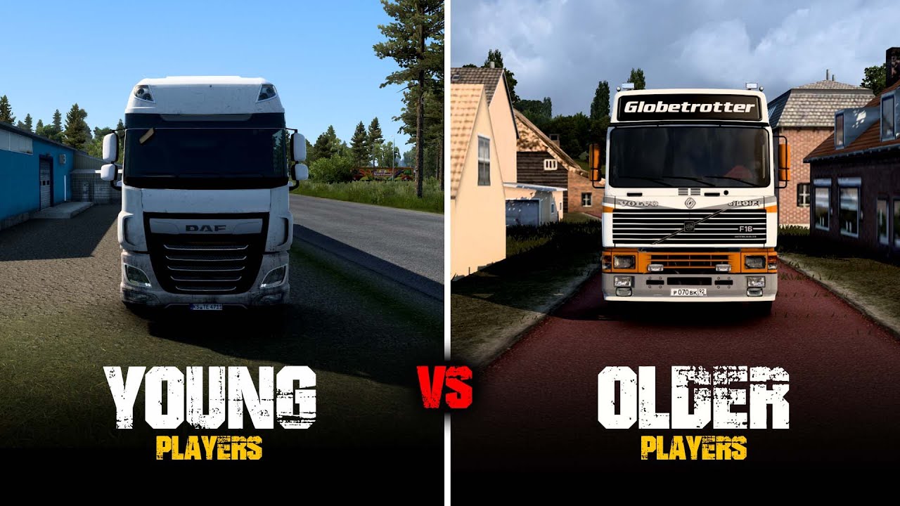 ETS2 Young Players vs Older Players | Euro Truck Simulator 2 - YouTube