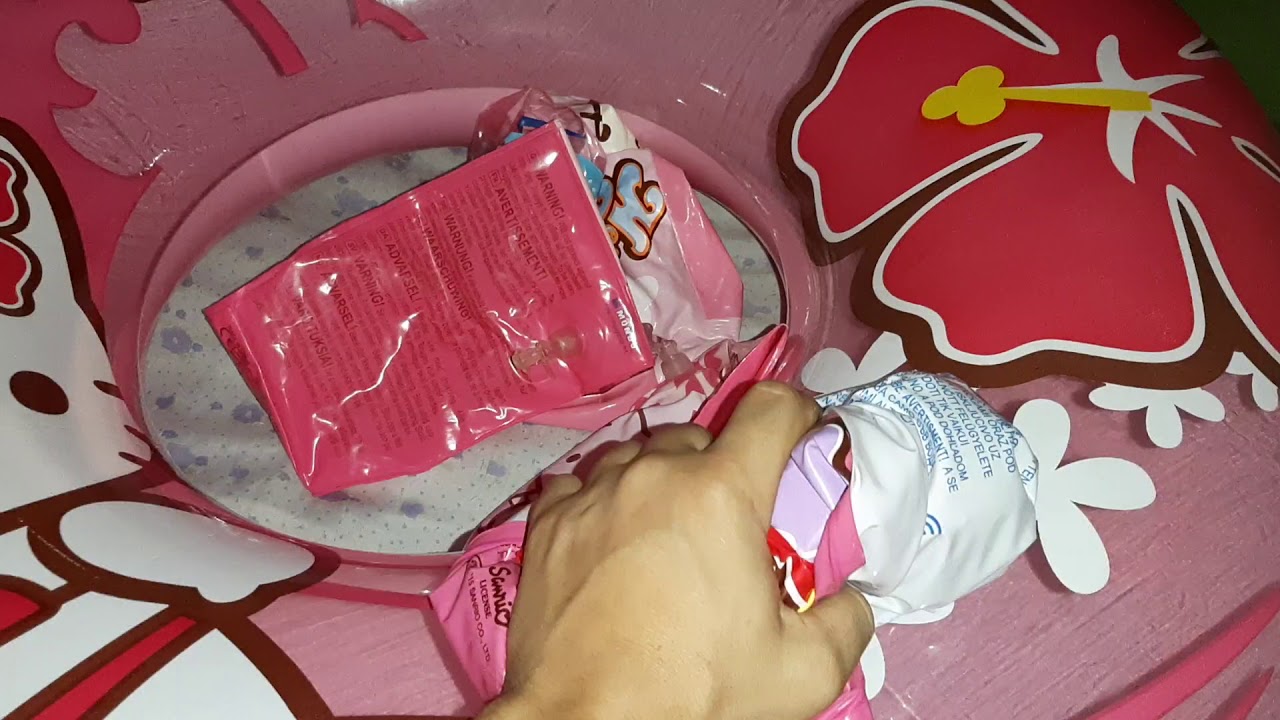 Hello Kitty inflatables deflating - YouTube