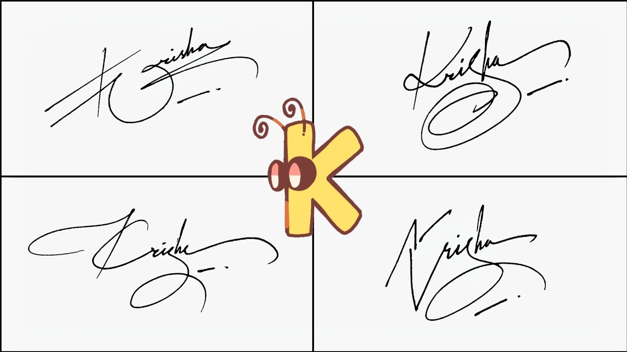 Krisha name Signature | K Signature Style | #signature #signaturestyle ...
