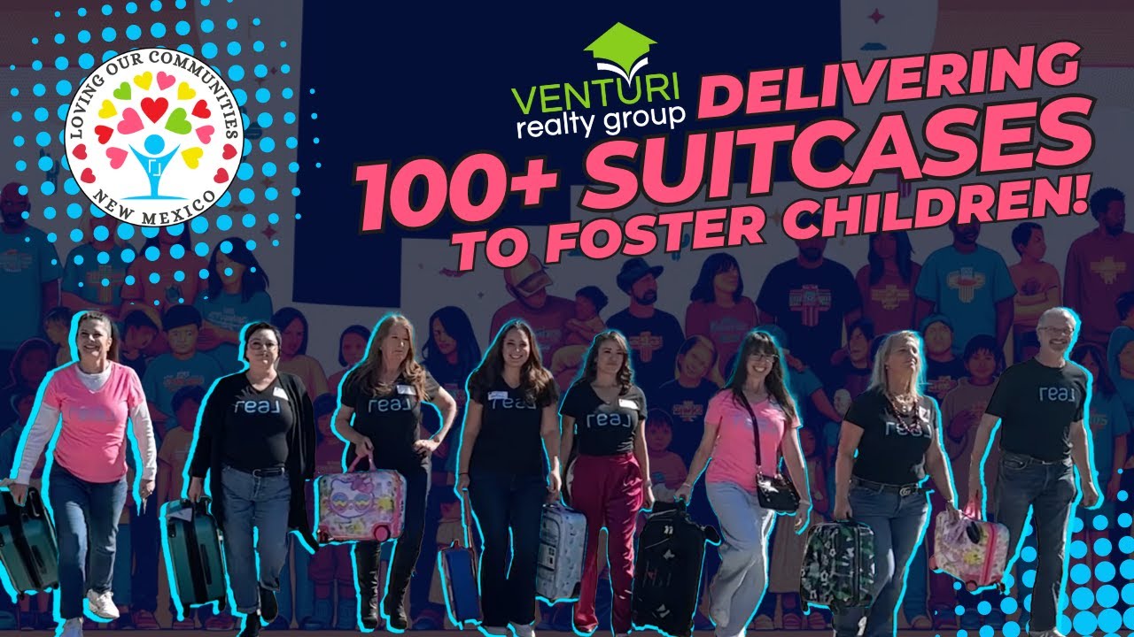 Venturi Group Delivers 100+ Suitcases For Foster Kids in New Mexico - YouTube