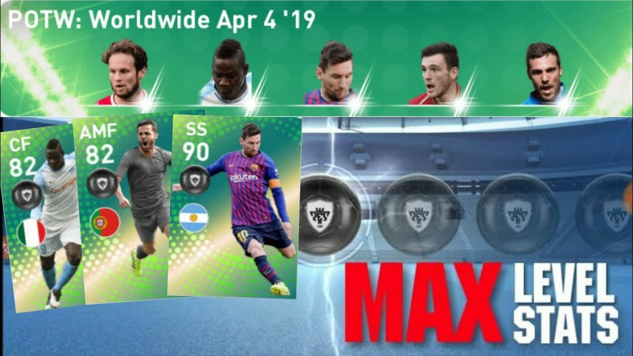 Max Stats Of Player of the Week: April 4 '19 | PES 2019 - YouTube