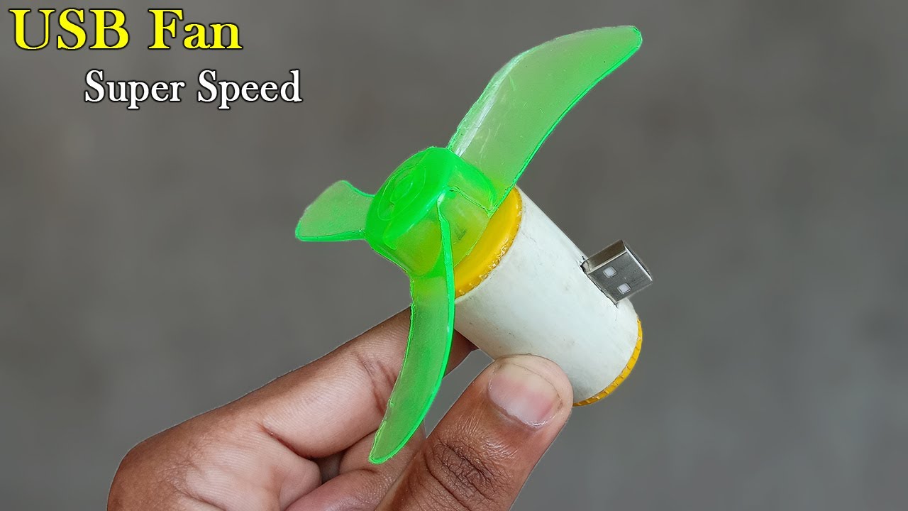 How To Make A USB Fan At Home | Powerful Mini USB Fan | DIY Fan - YouTube