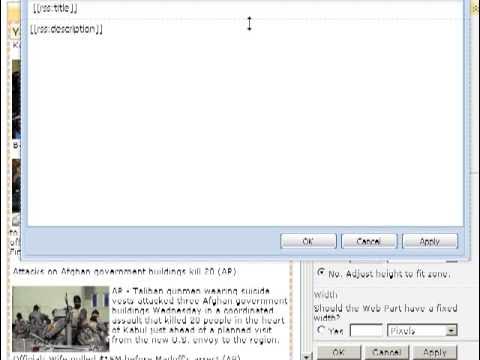 RSSBus SharePoint Web Part - Formatting RSS/Atom Feeds - YouTube