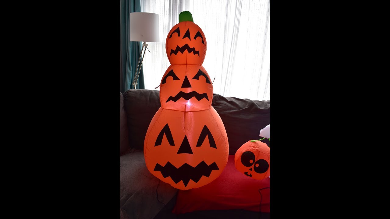 Pumpkin Stack Airblown Inflatable Halloween - unboxing plus extra - YouTube
