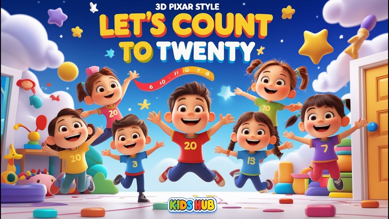Let’s Count to Twenty | Fun 3D Animated Counting Song for Kids | KIDS ...