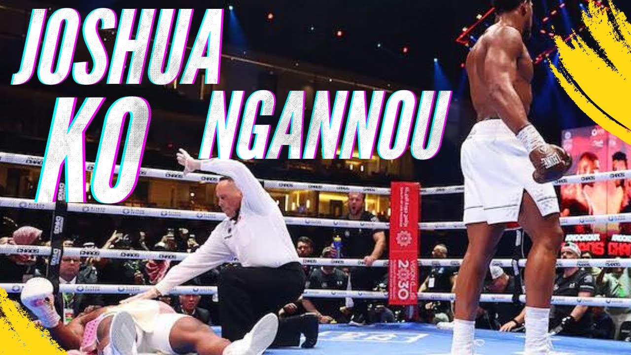 Joshua KO's Ngannou in Spectacular Fashion in the 2nd round! - YouTube