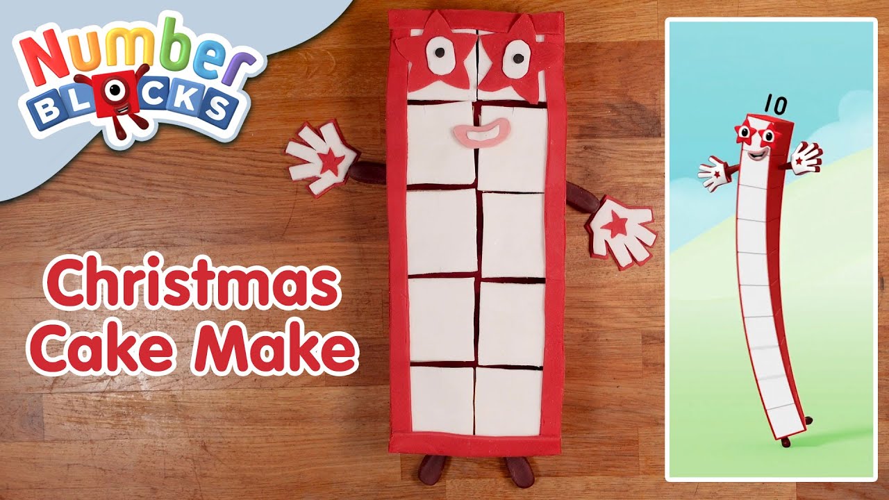 @Numberblocks - Learn How to Make a Christmas Cake | Number 10 | Baking ...