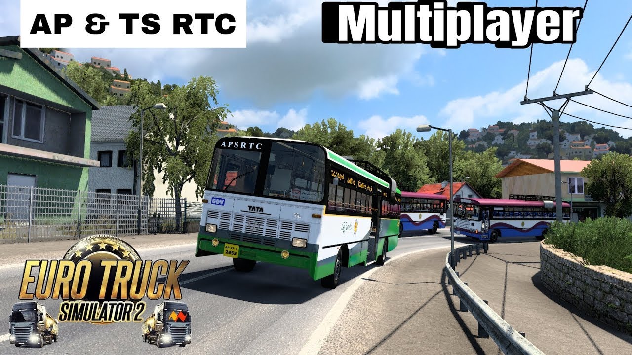 ETS2 #[APSRTC]😍# Pallevelugu😍#Multiplayer Heavy. Beautiful Realistic ...