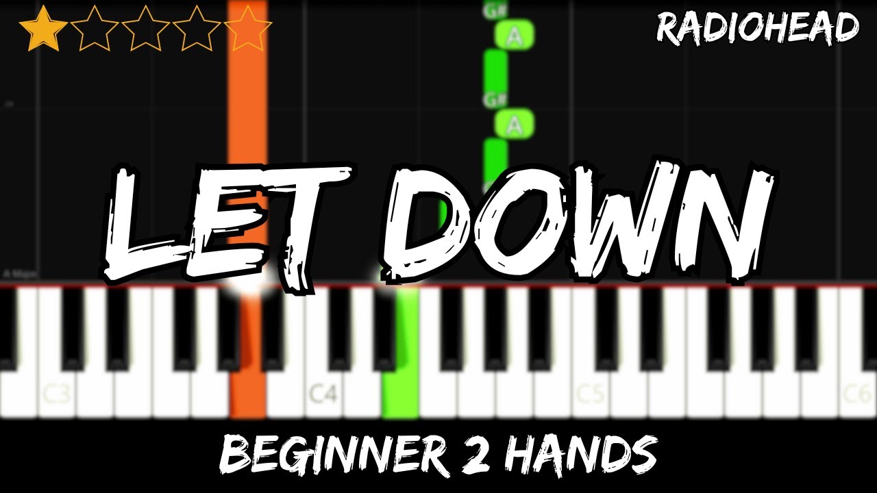 Radiohead - Let Down - Easy Beginner Piano Tutorial - For 2 Hands - YouTube