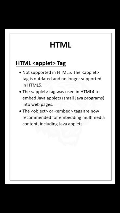 HTML applet Tag | S Code Hub #html #shorts #ythshorts - YouTube