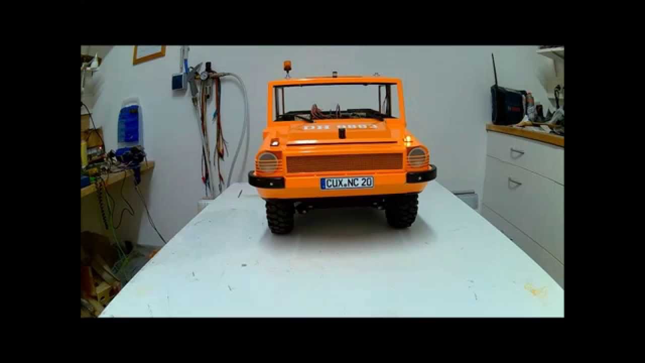RC Amphicar - Amphi Ranger 2800SR Beleuchtung - YouTube