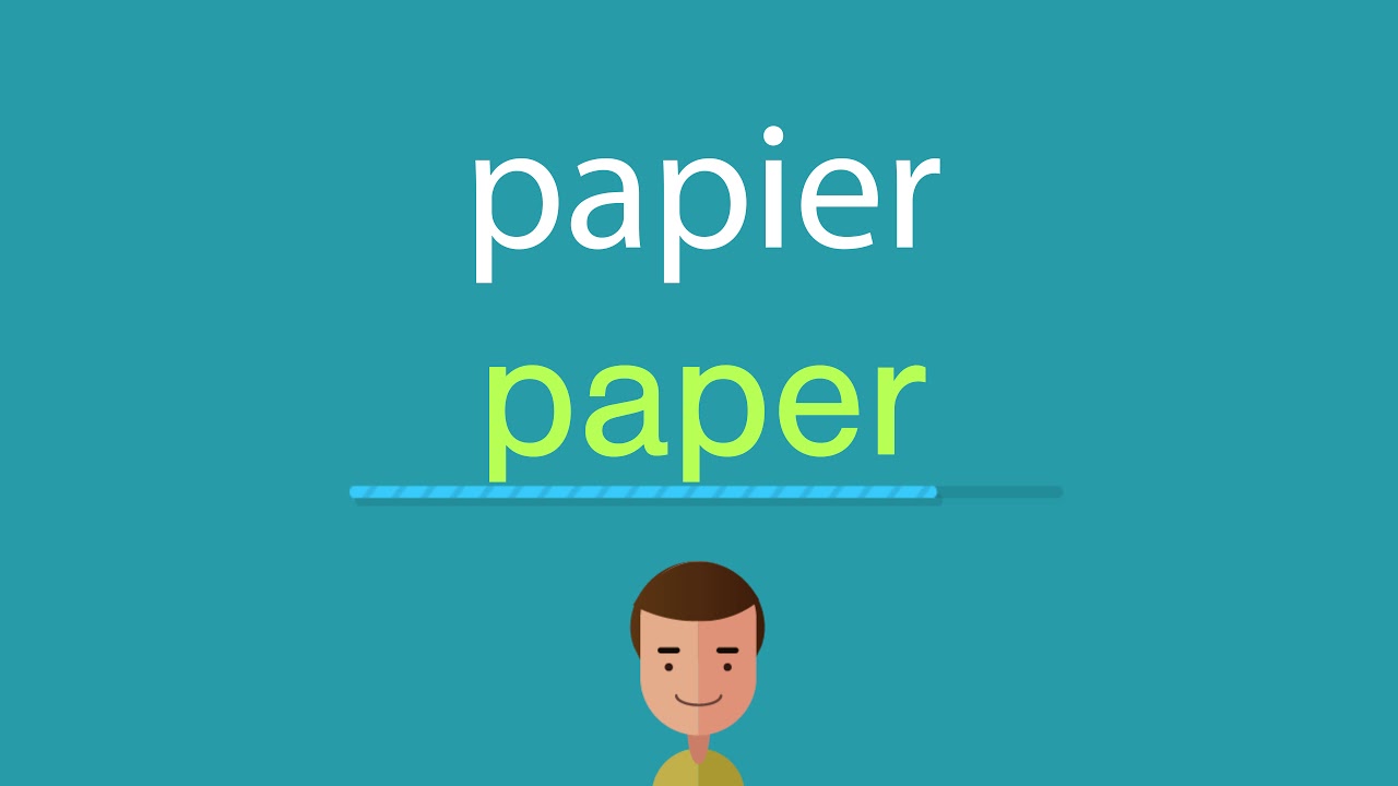 Comment dire papier en anglais - YouTube