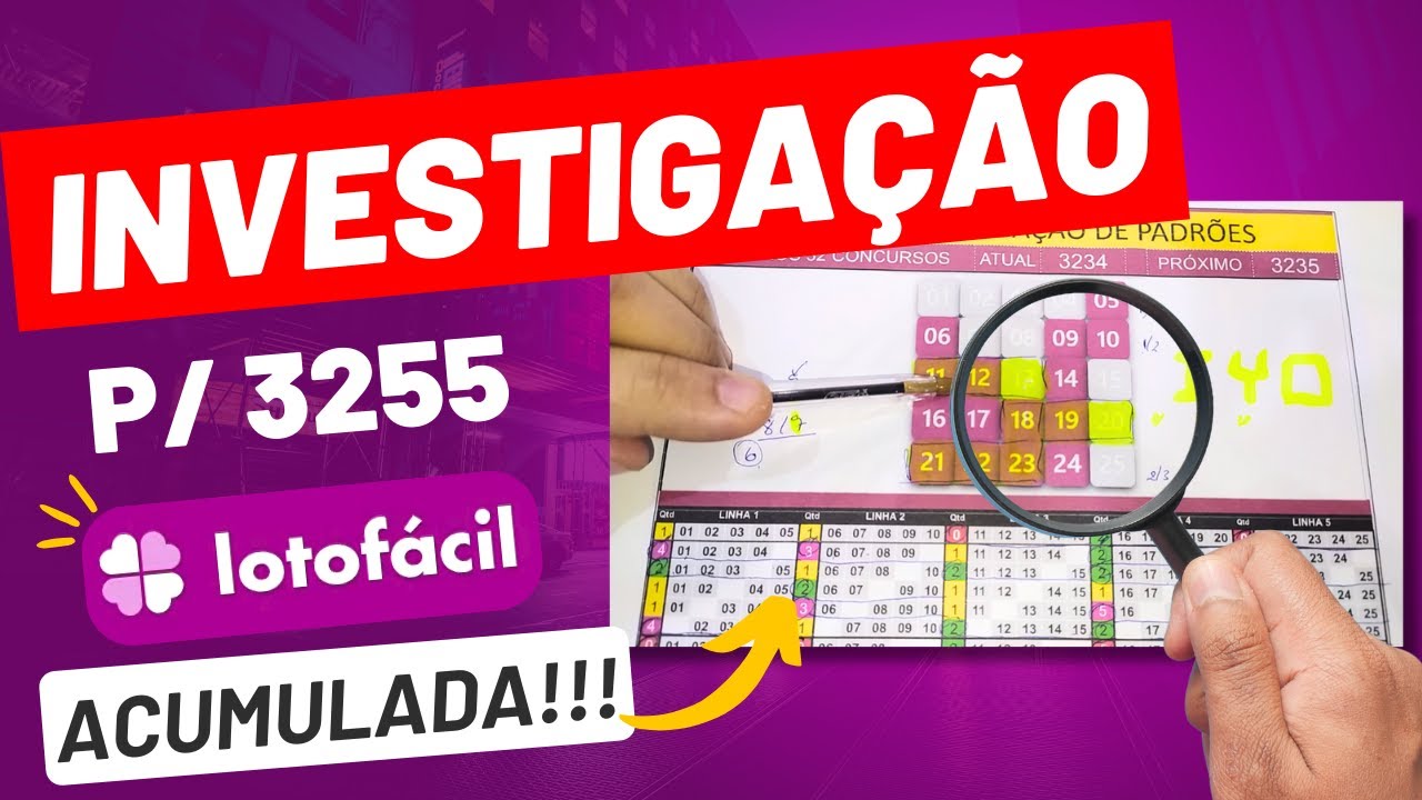 Investigação de Padrões Lotofácil 3255 - YouTube