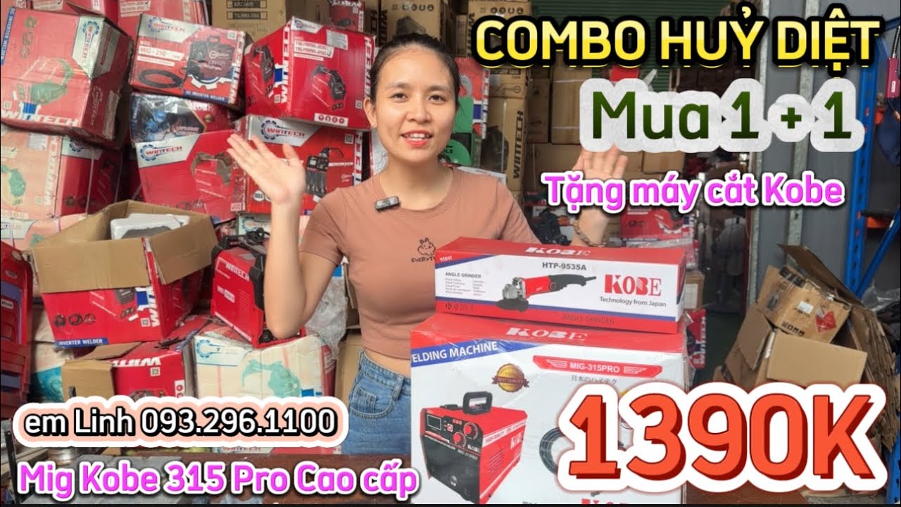 🔴MUA NGAY 1 TẶNG 1🔴TẶNG MÁY CẮT MIỄN PHÍ MUA MÁY MIG KOBE 315 PRO CAO ...