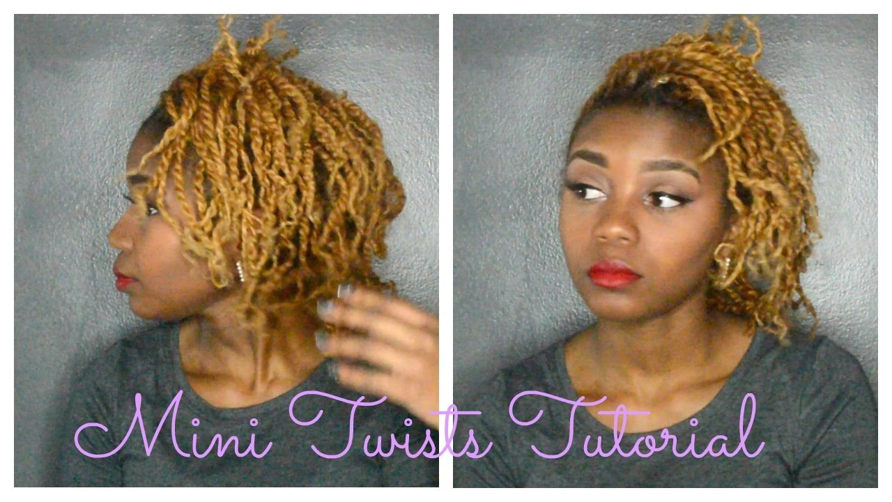 Mini Twists Protective Style + Length Check - YouTube