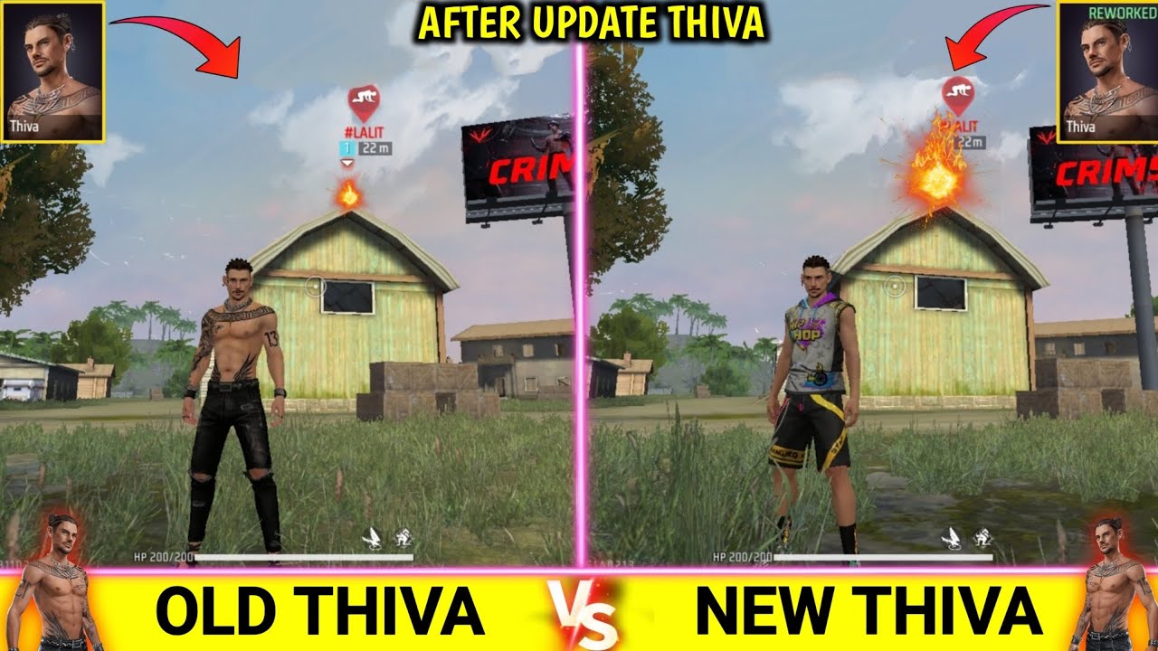 NEW THIVA CHARACTER ABILITY TEST | BEFORE VS AFTER UPDATE THIVA ABILITY ...