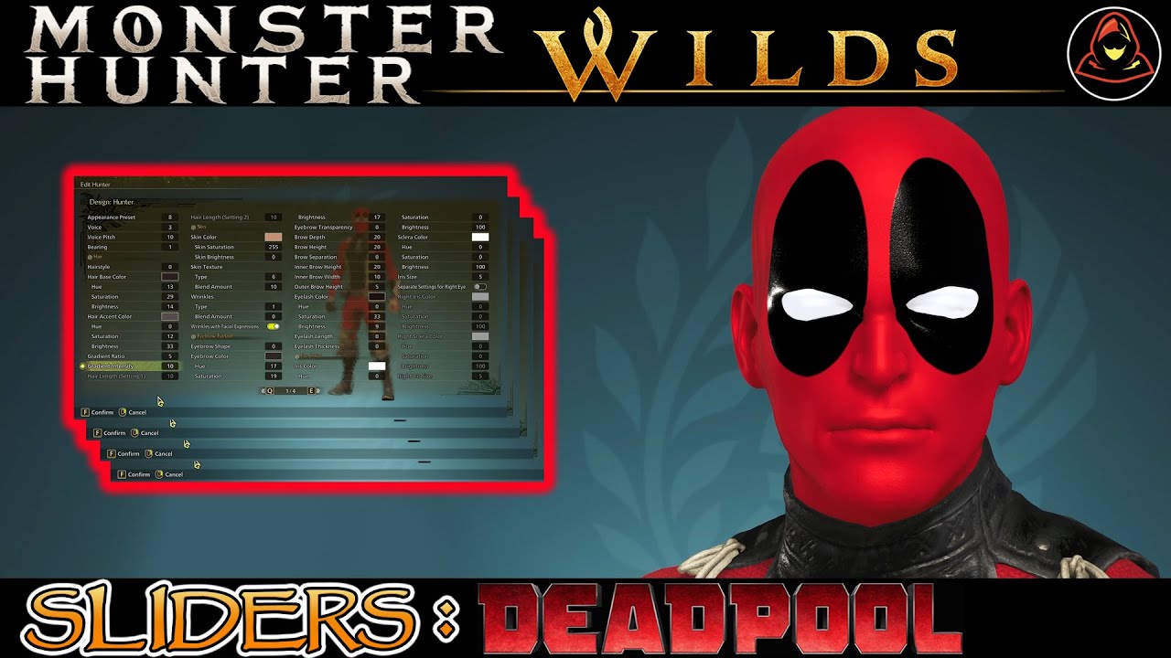 Monster Hunter Wilds | Character Creation Sliders: Deadpool (Marvel ...